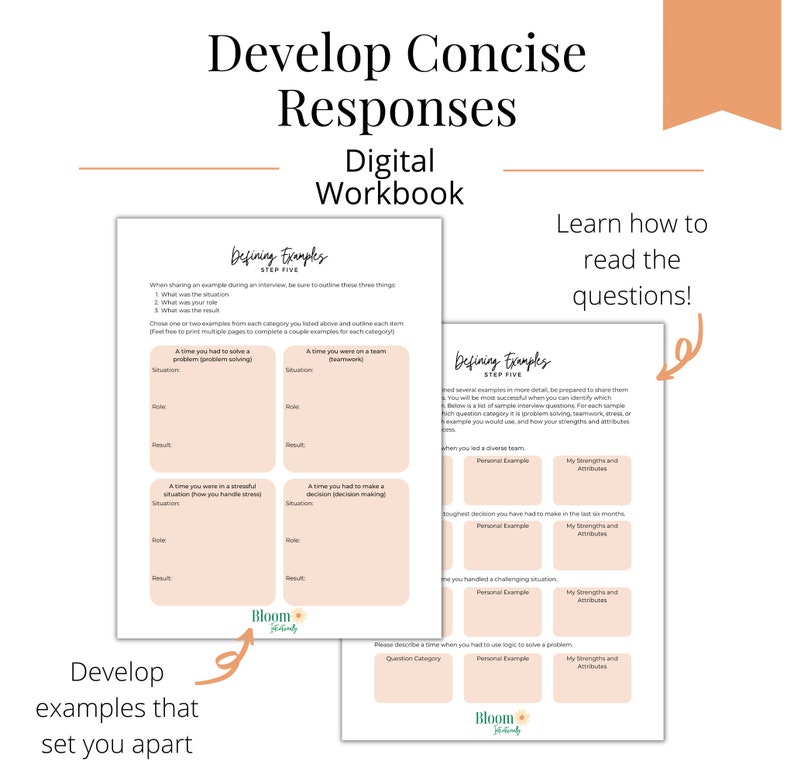 Interview Preparation Digital Workbook - Etsy