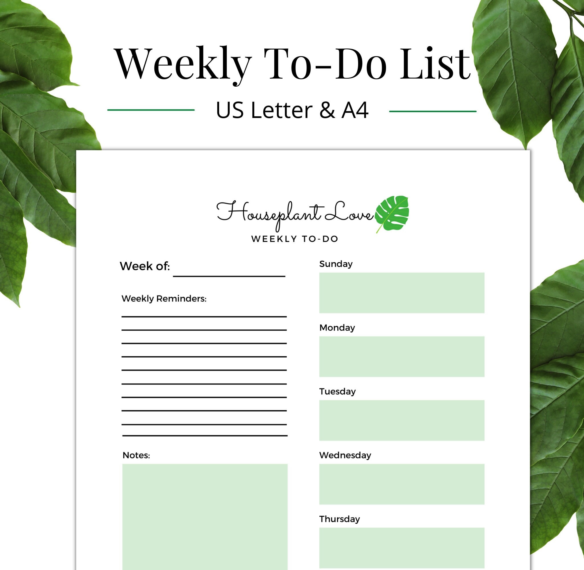 Weekly To-do List Printable, Weekly Planner, Weekly Agenda - Etsy