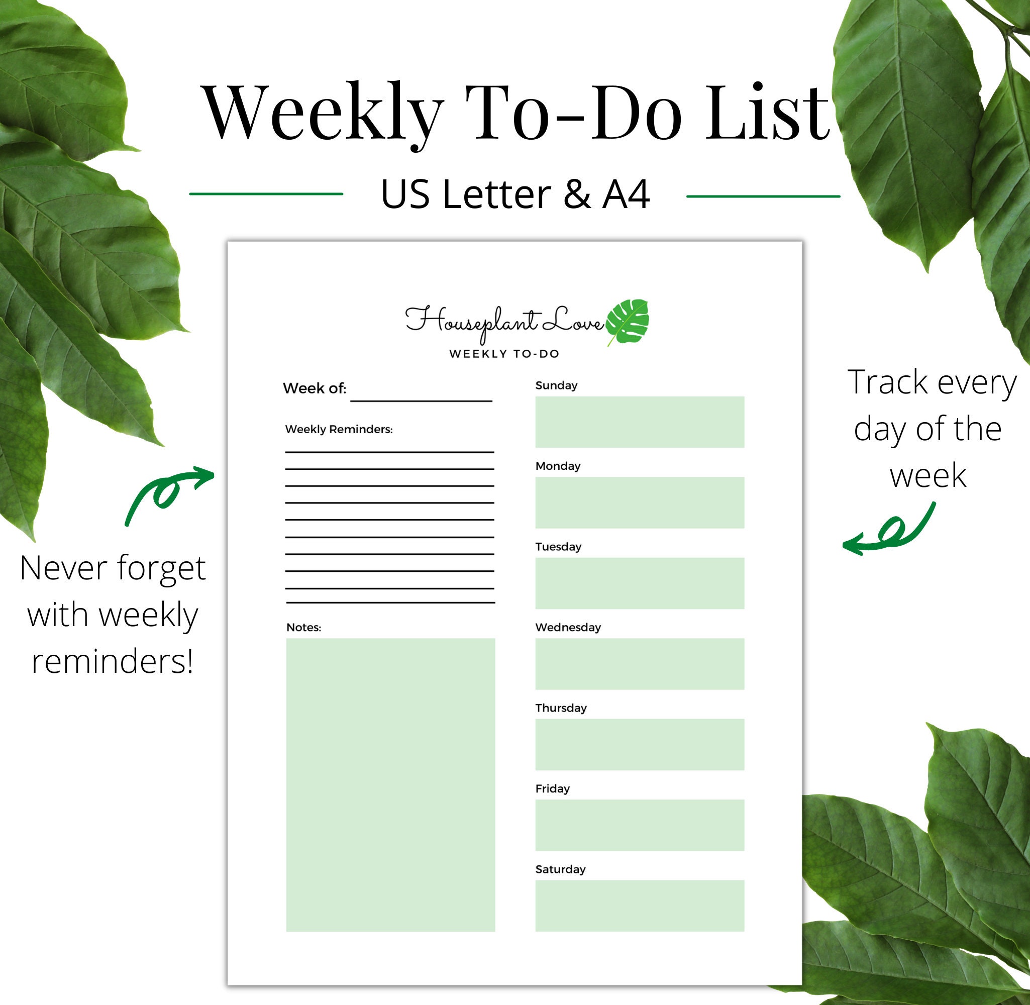 Weekly To-do List Printable, Weekly Planner, Weekly Agenda - Etsy