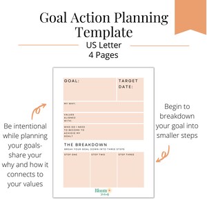 Goal Breakdown: Action Planning Template - Etsy