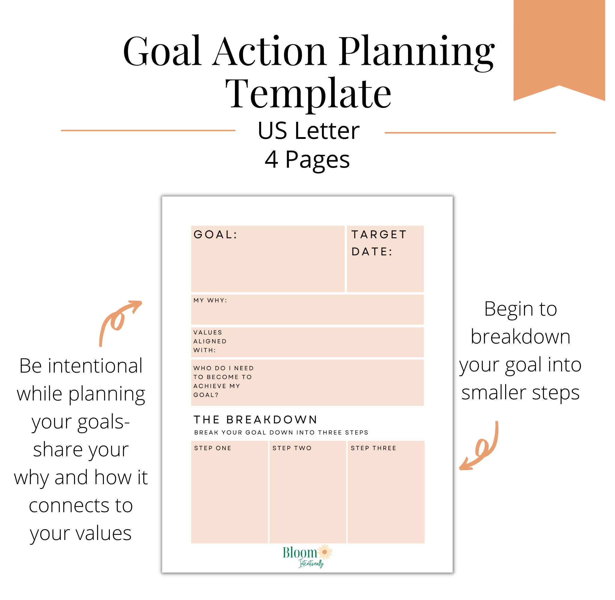 Goal Breakdown: Action Planning Template - Etsy