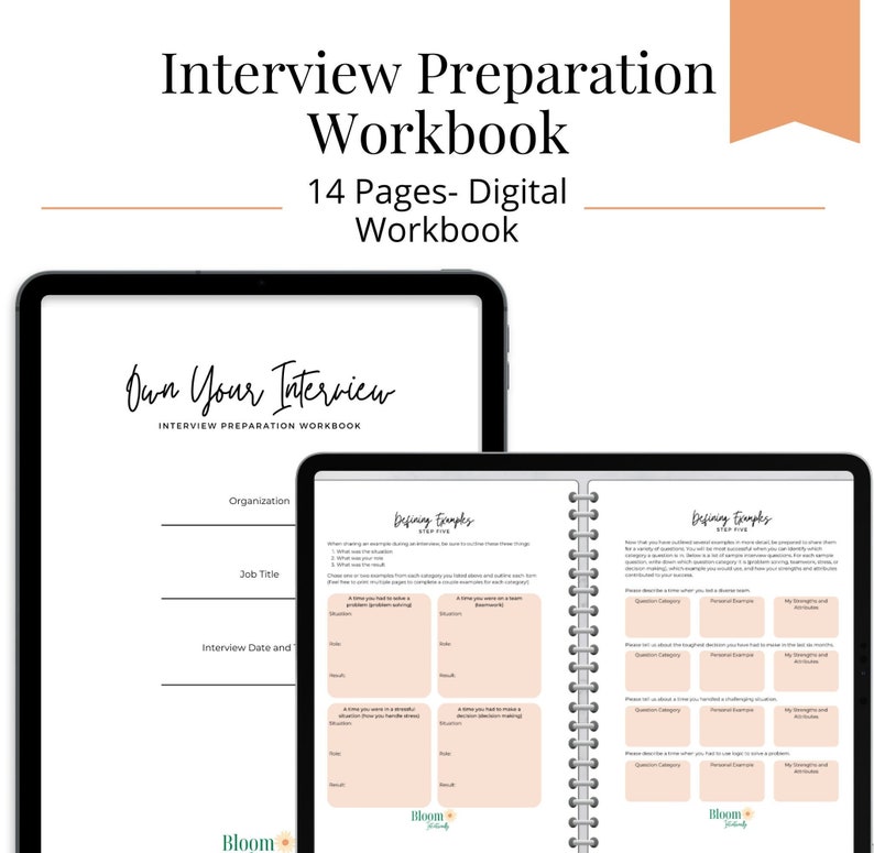 Interview Preparation Digital Workbook - Etsy