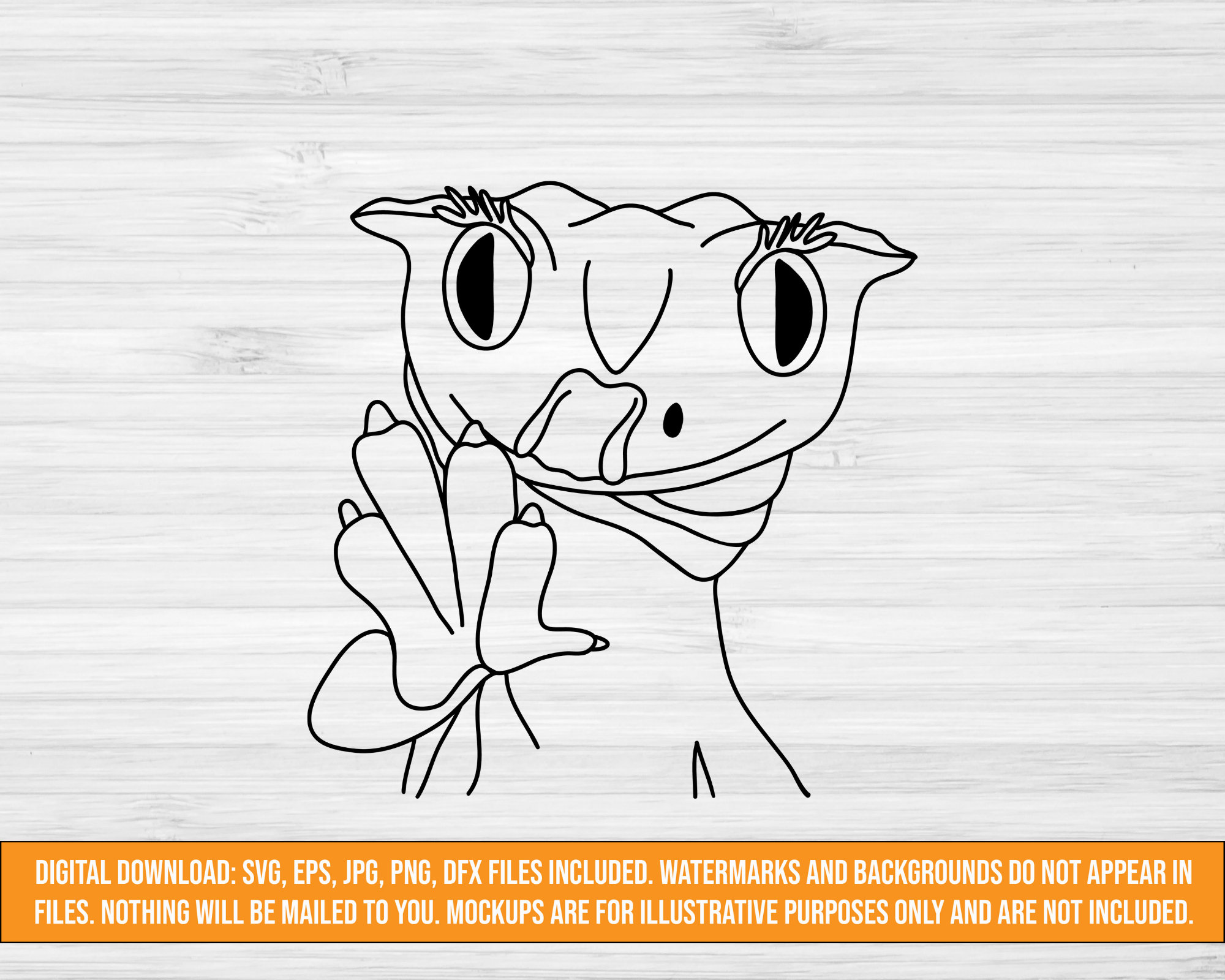 Crested Gecko SVG Digital Download | Gecko Cut File | Svg Jpg Png Dxf ...