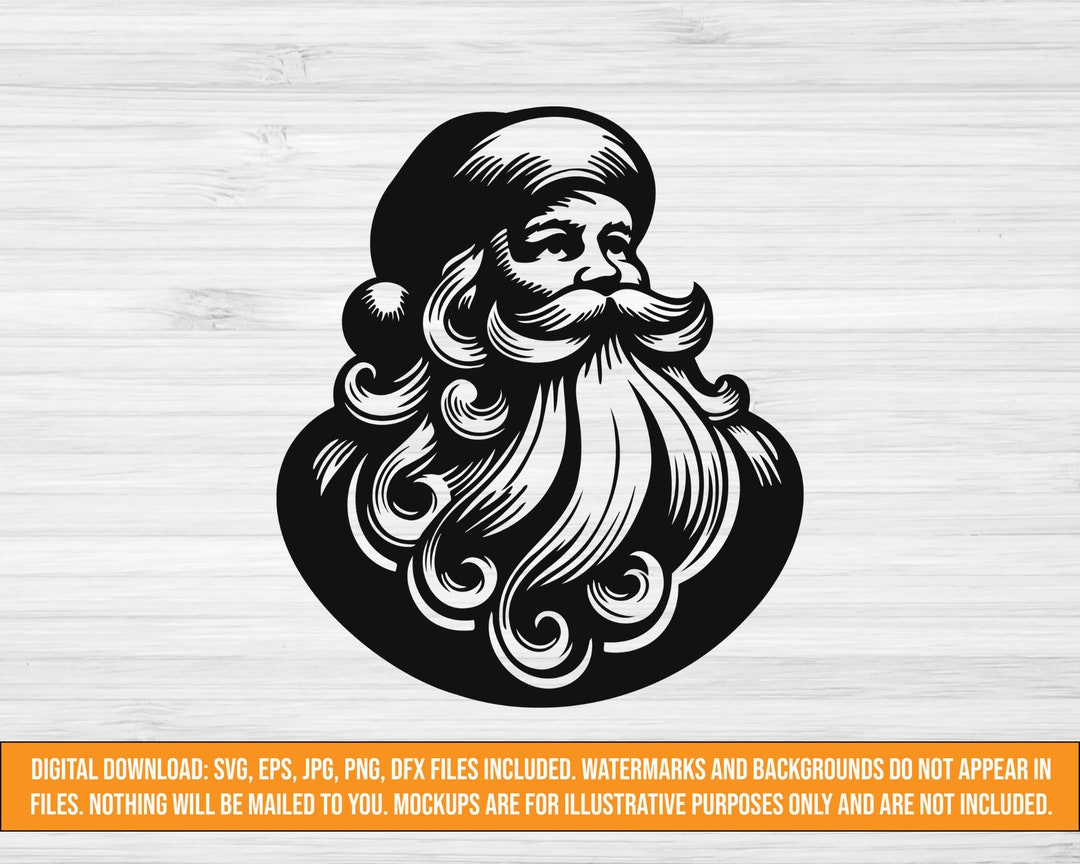 Vintage Santa Claus SVG File, Traditional Santa Clipart, Svg, Png, Eps ...