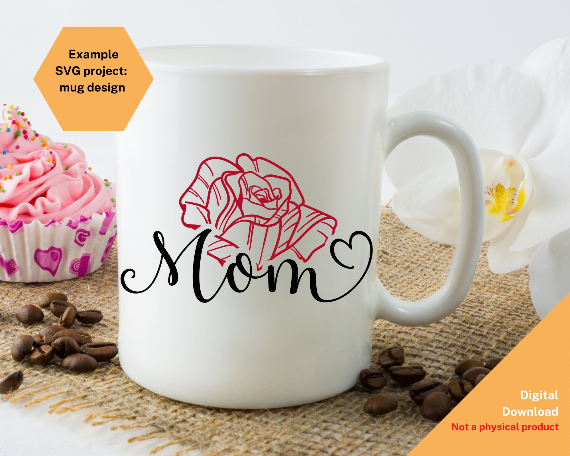 Mother's Day Rose SVG | Floral Mom SVG | Svg Png Eps Dxf Jpg Digital ...