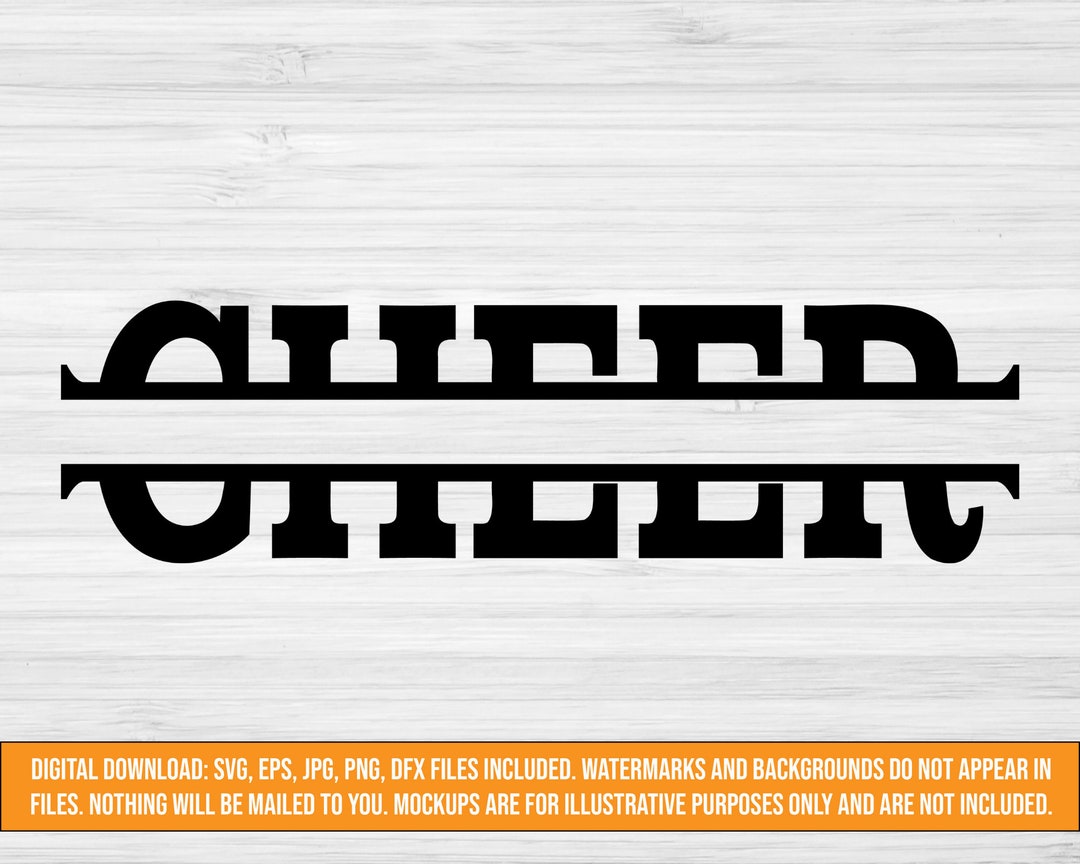 Cheer SVG Digital Download Split Monogram | Cheerleading Svg | Cheer ...