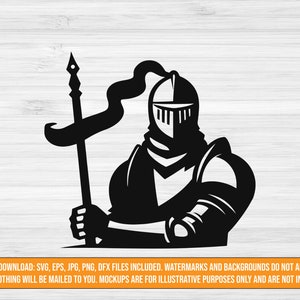 Knight SVG, Knight Armor Cut File, Svg Dxf Eps Jpg Png Files ...