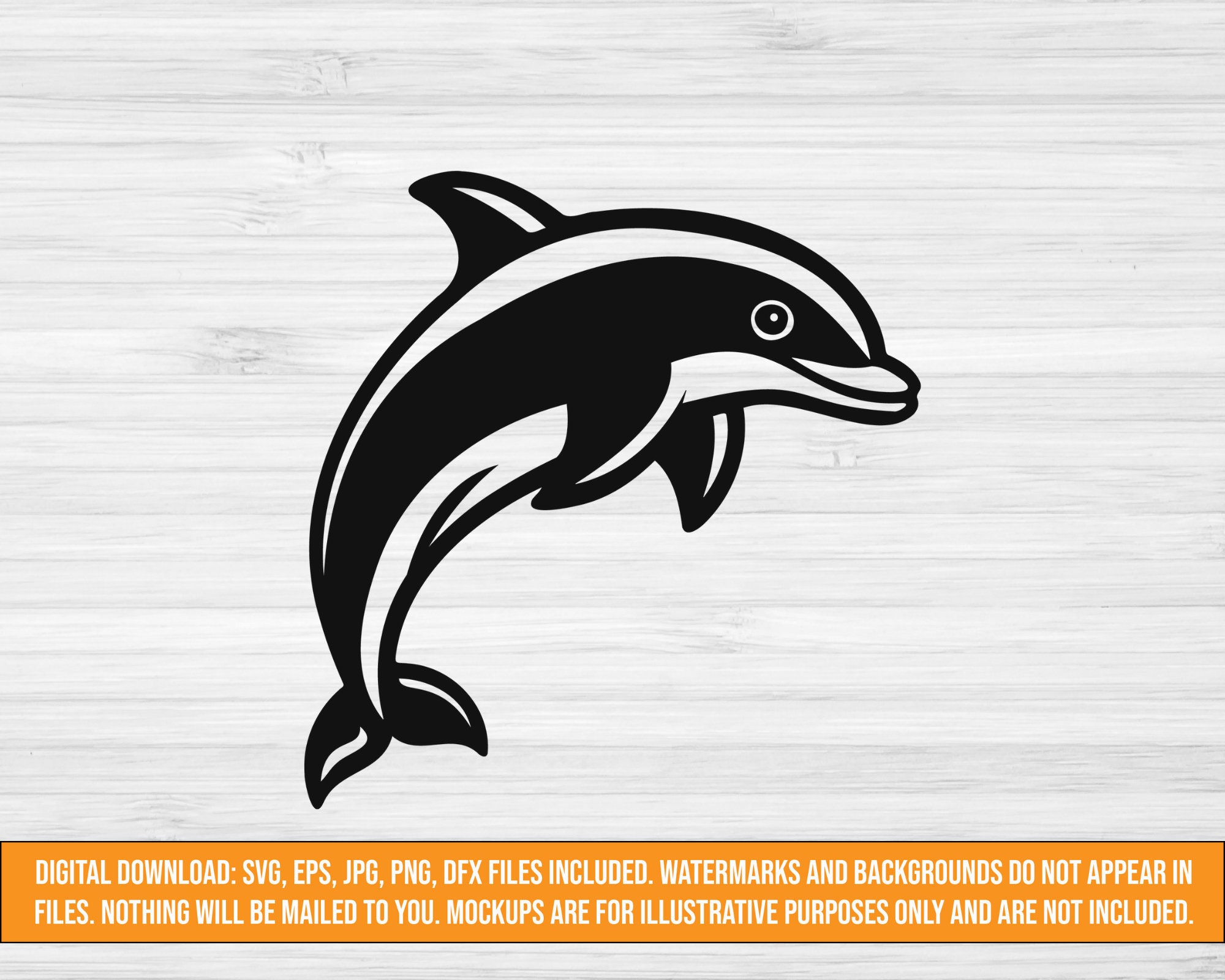 Dolphin SVG Instant Download, Dolphin Clipart, Sea Creatures Svg ...