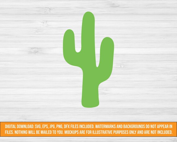 Simple Cactus SVG Digital Download Cactus Outline Cut File | Etsy