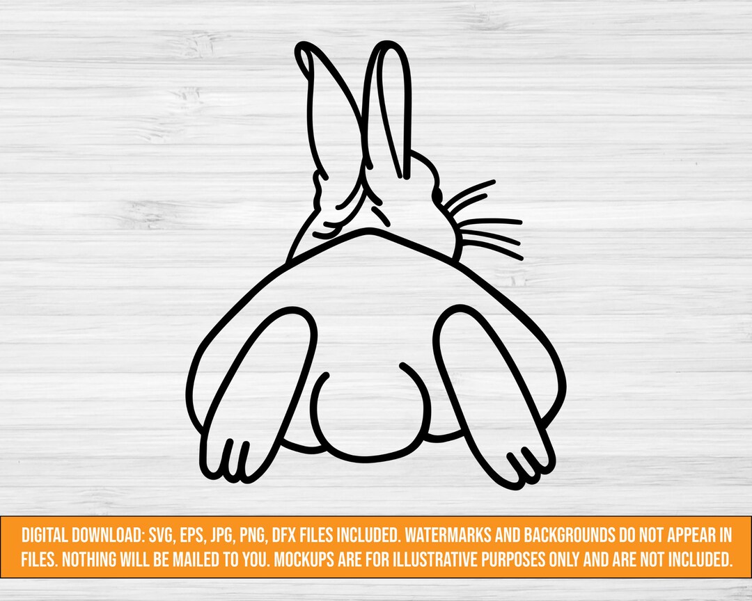Guess What Bunny Butt SVG, Rabbit Bum Svg, Dxf Eps Jpg Png Files ...