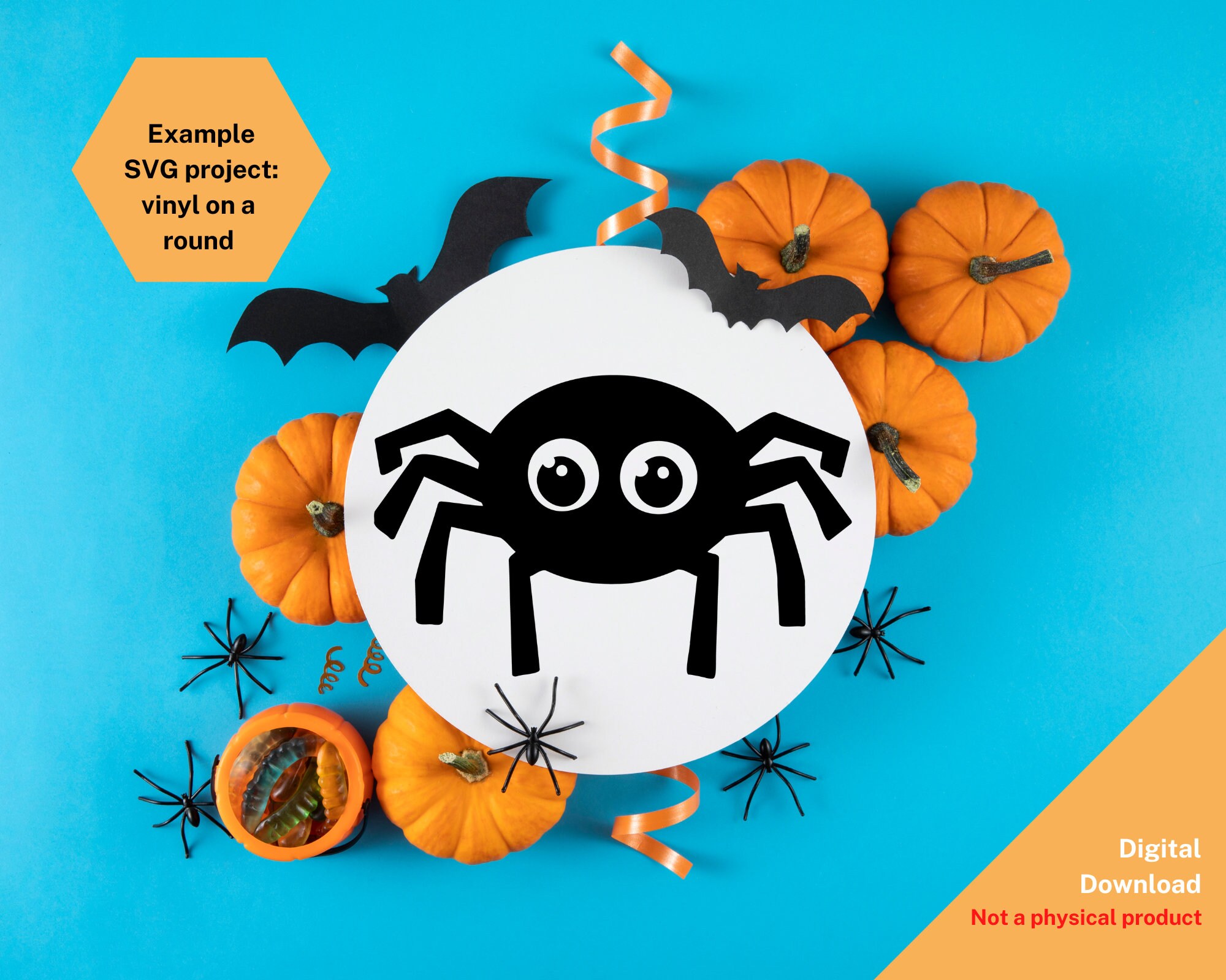 Halloween Spider SVG, Jumping Spider Cut File, Svg, Jpg, Png, Dxf, Eps ...