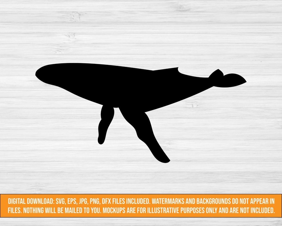 Humpback Whale Silhouette SVG Digital Download | Whale Cut File | Svg ...