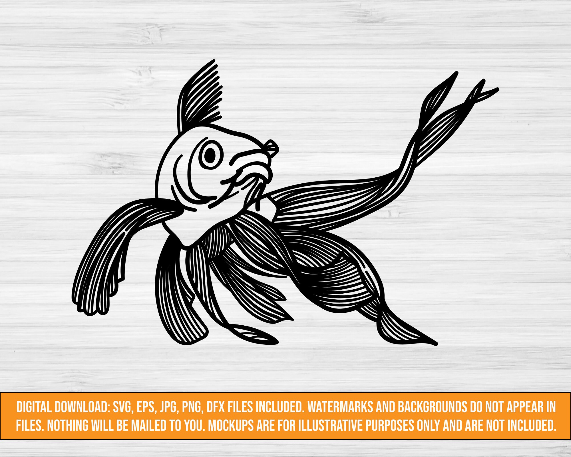 Goldfish SVG Digital Download | Goldfish Cut File | Svg Jpg Png Dxf Eps ...