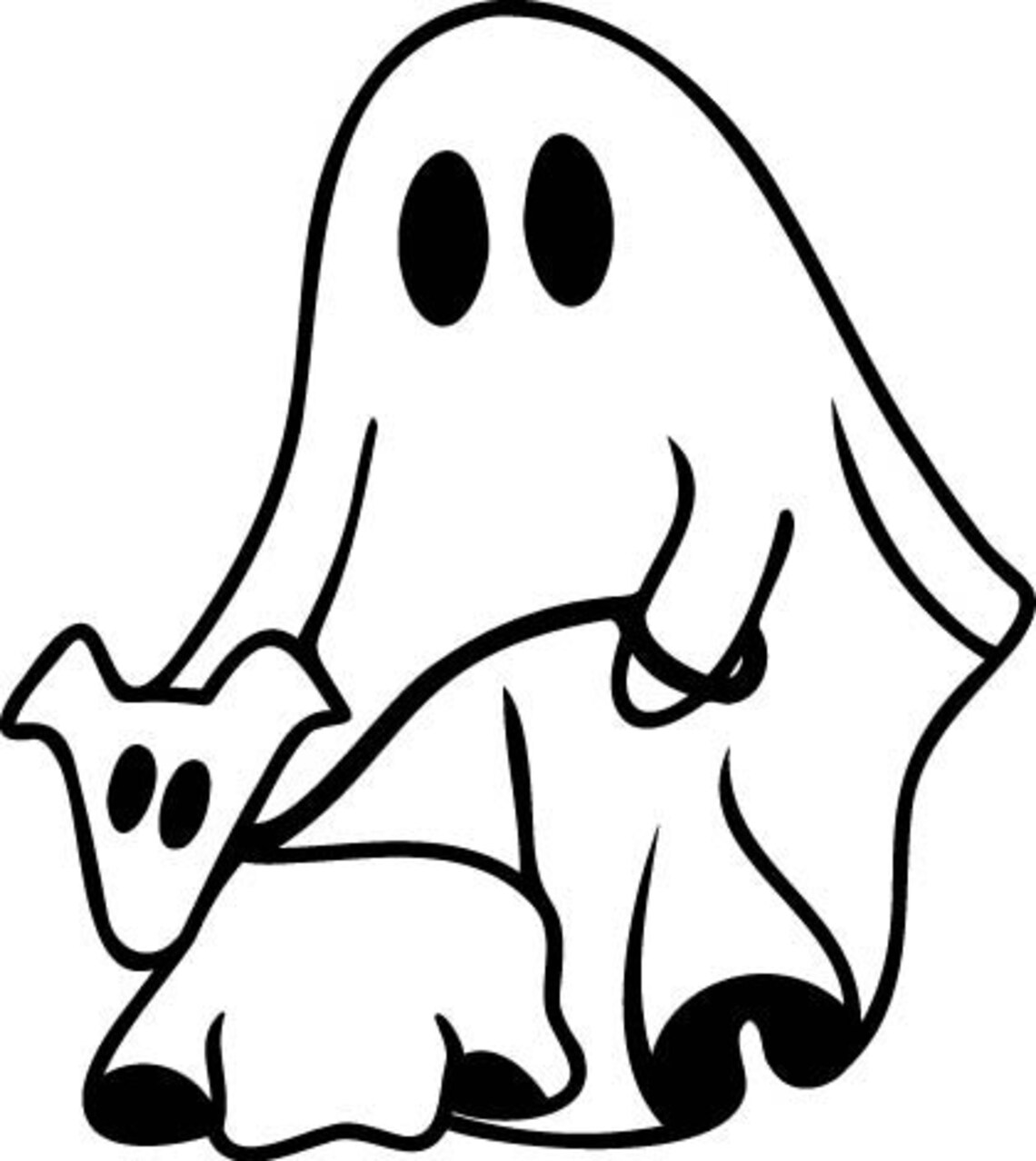 Ghost Walking Dog SVG, Ghost Dog SVG, Ghost Walks Dog SVG, Spooky ...