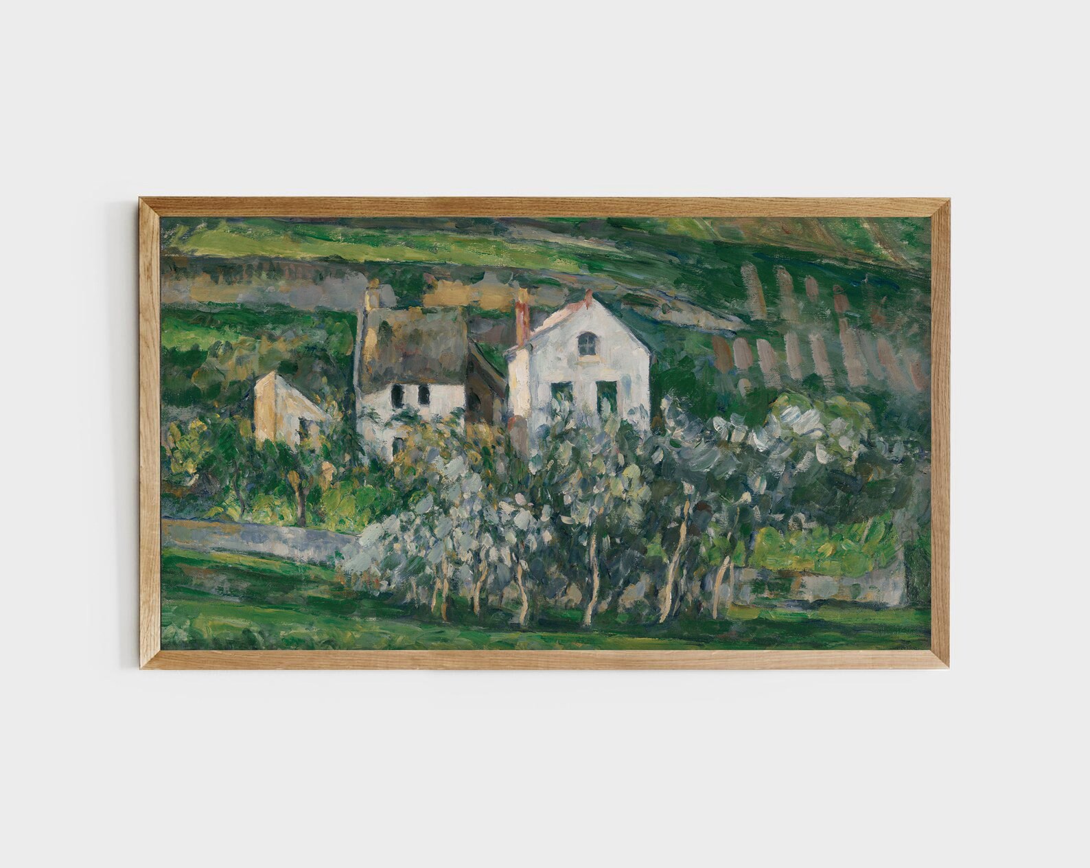 Farmhouse Painting Spring Landscape Painting Farmhouse Art | Etsy