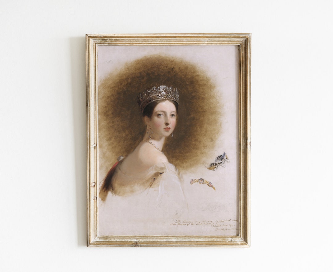 Vintage Royal Portrait | Queen Victoria Portrait Painting | Vintage ...