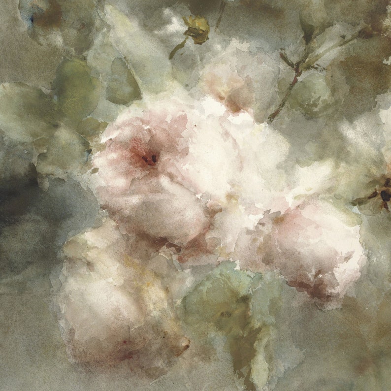 Soft Floral Print Muted Floral Painting Abstract Floral - Etsy