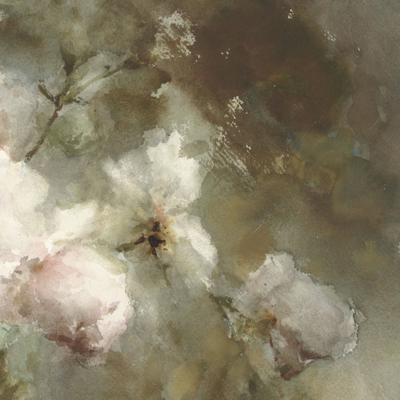 Soft Floral Print Muted Floral Painting Abstract Floral - Etsy