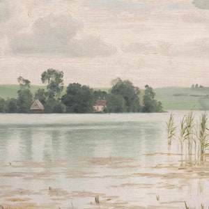 Lake Print | Landscape Painting| Lake Painting | Downloadable Art ...
