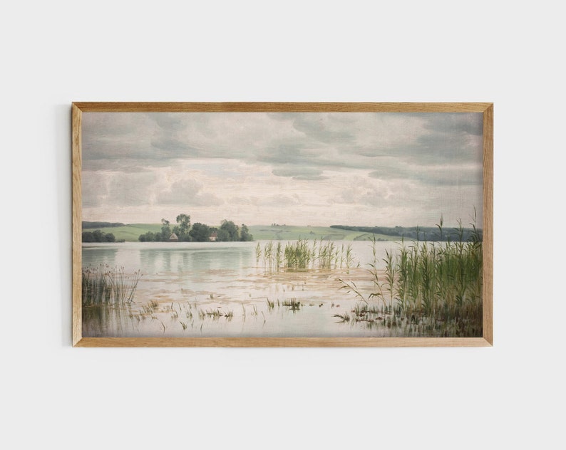 Lake Print | Landscape Painting| Lake Painting | Downloadable Art ...