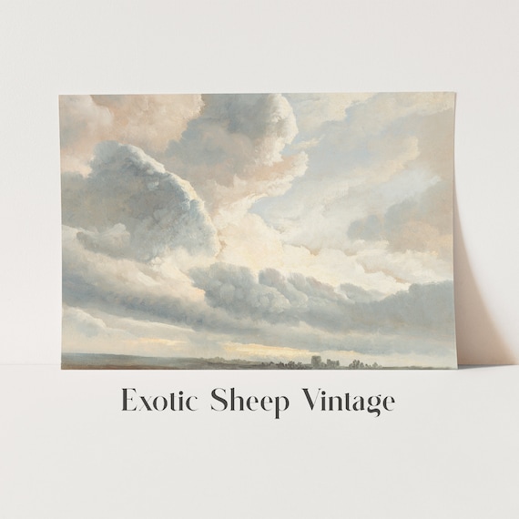 Clouds Print Clouds Painting Nursery Wall Art Cloud Art | Etsy