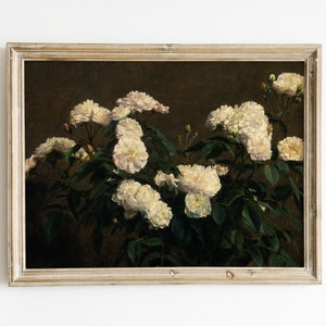 Samsung Frame TV Art File | 4K TV Image File | French White Rose Print ...