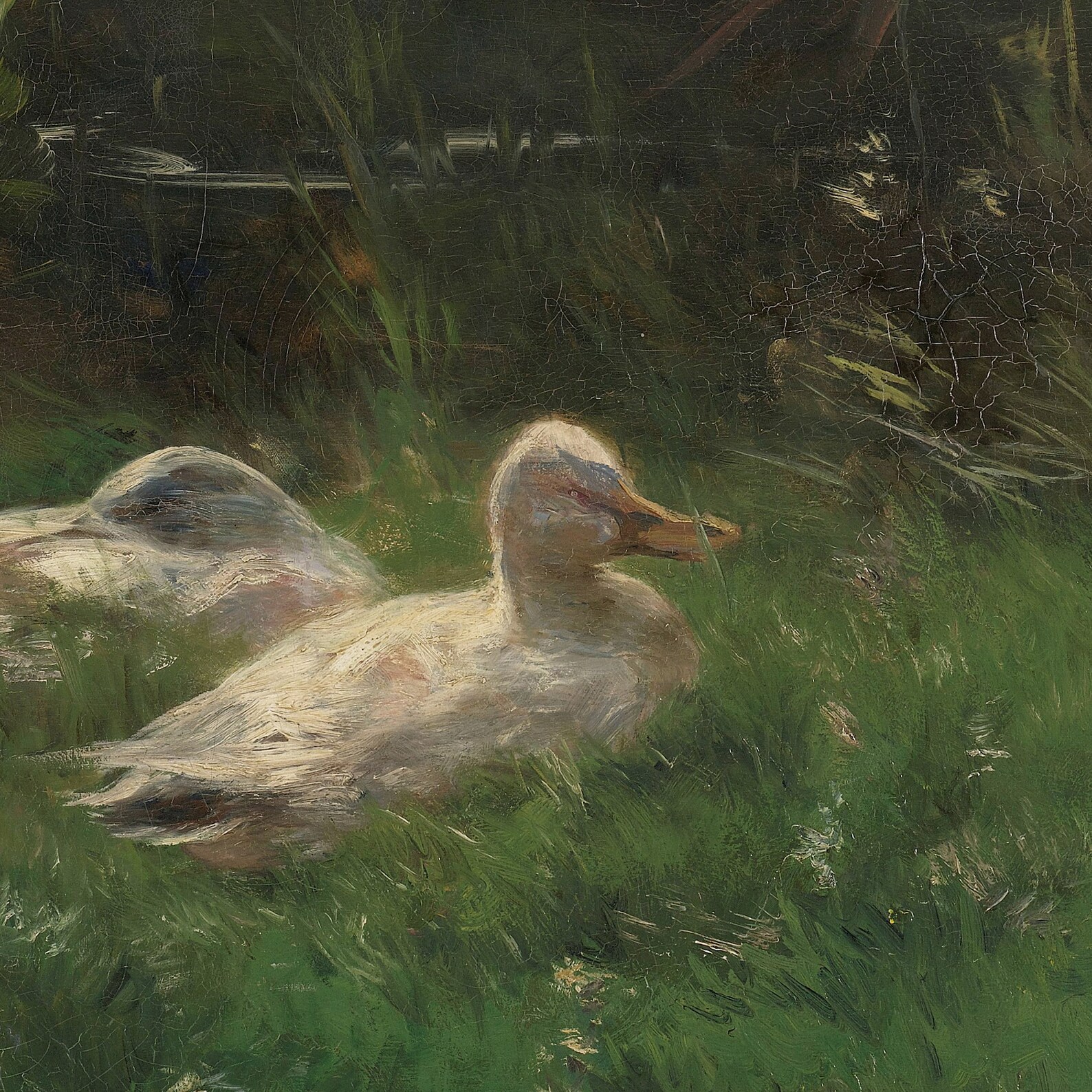 Landscape Painting Farm Farmhouse Decor Ducks Print Duck - Etsy