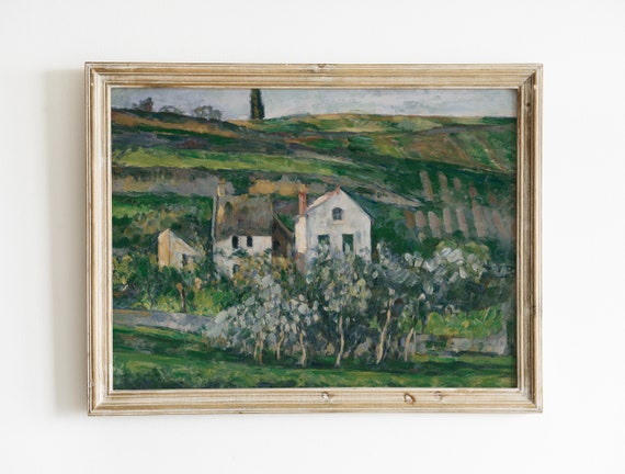 Farmhouse Painting Spring Landscape Painting Farmhouse Art | Etsy