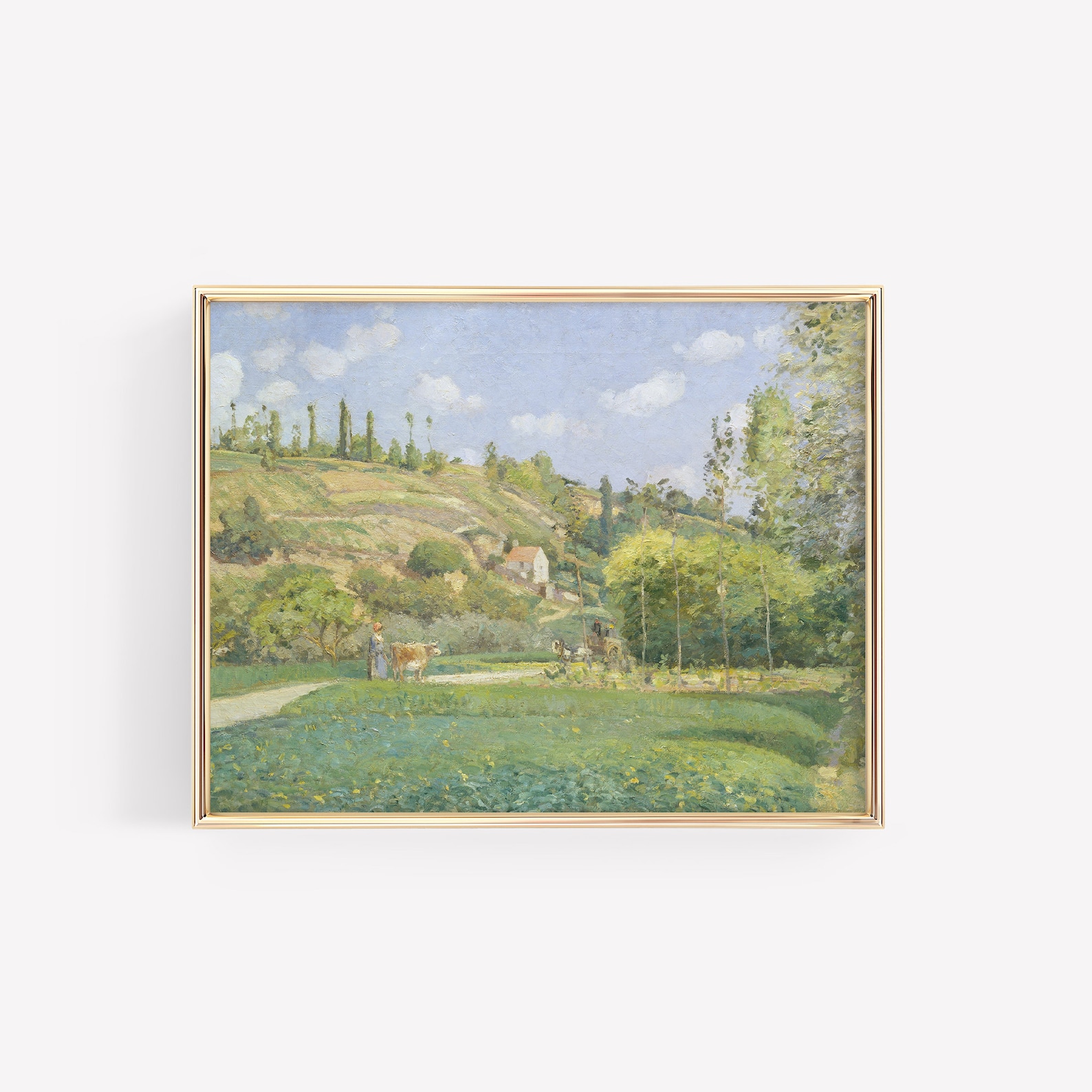 French Country House Wall Art | Vintage Landscape Painting | Cottage ...