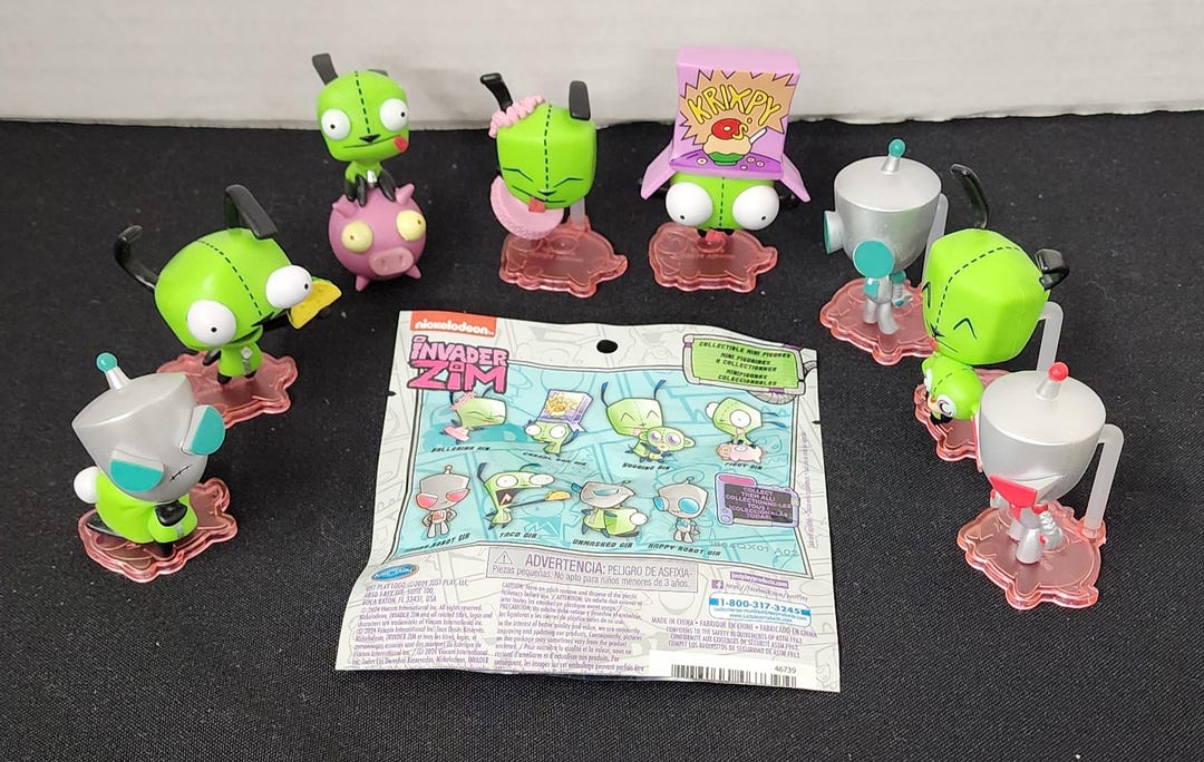 Invader Zim Nickelodeon Mystery Mini Figures Complete Set of 8 - Etsy