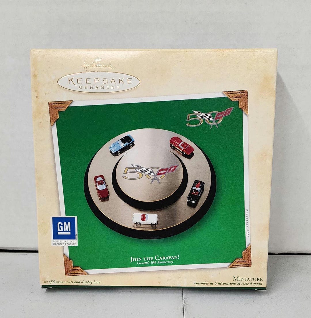 Hallmark Keepsake Join the Caravan Corvettes 50th Anniversary Ornament ...