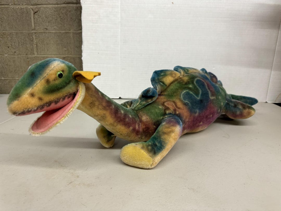 Vintage 1950’s Mohair Steiff Stegosaurus Dinosaur Plush Stuffed Animal ...