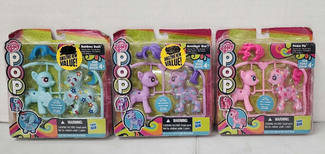 My Little Pony POP Build Kit: Pinkie Pie, Amethyst Star, Rainbow Dash ...