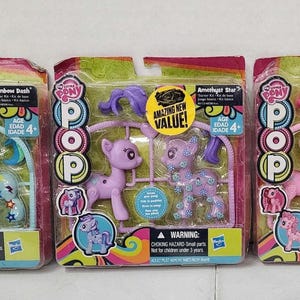 My Little Pony Pop Design and Build Kit Set of 3 Pinkie Pie Amethyst ...
