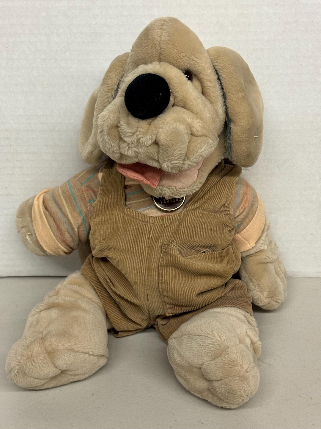 Vintage Wrinkles the Plush Dog Puppet - Etsy