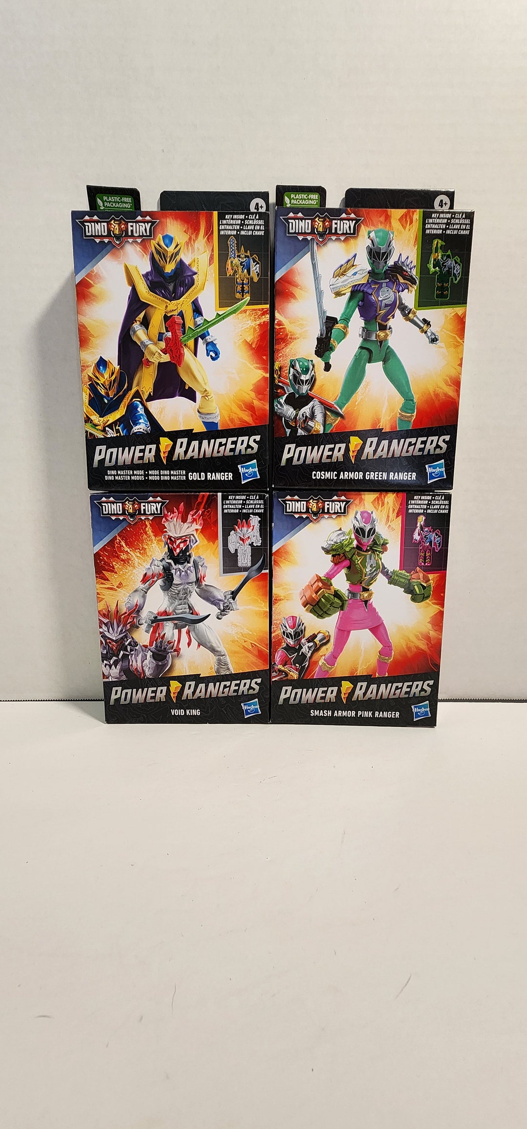 Power Rangers Dino Fury Figures: Gold, Green, Pink Ranger, Void King - Etsy