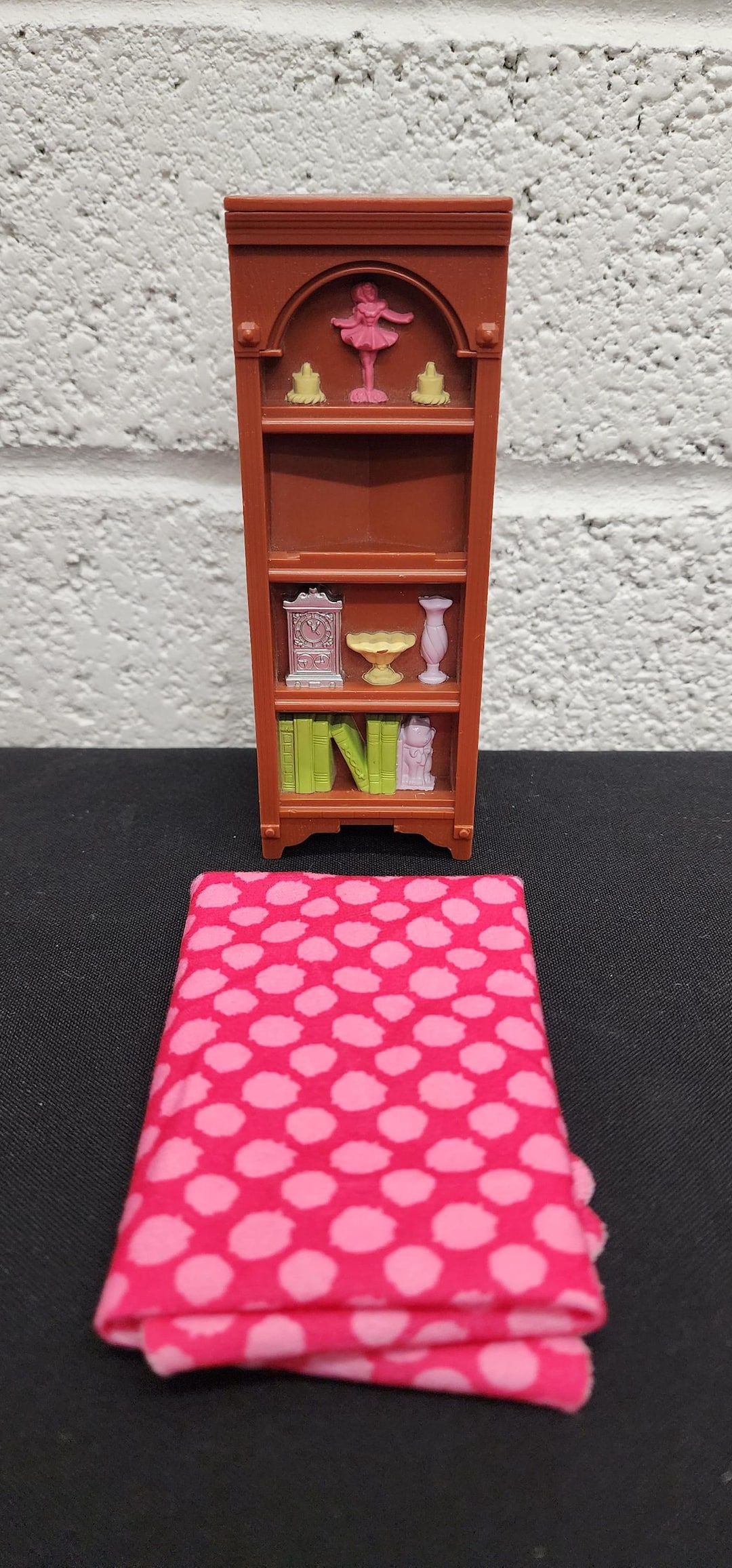 Fisher Price Living Family Dollhouse Bookcase Furniture and Pink Rug - Etsy