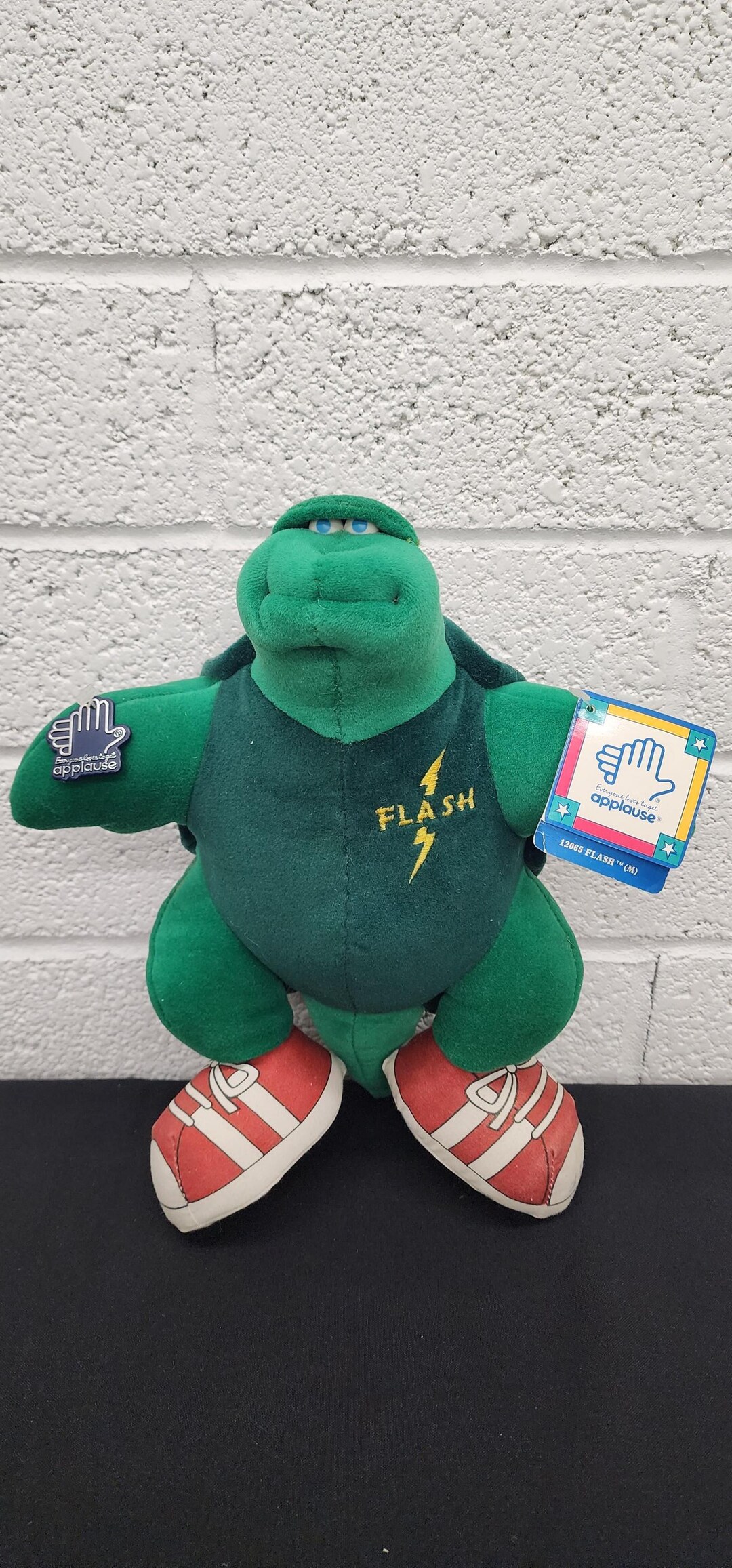 Vintage Applause 12" Flash the Turtle With Tags Attached - Etsy