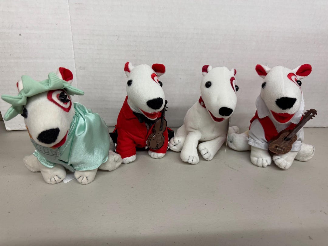 Set of Four Bullseye Target Dog Plush - Etsy