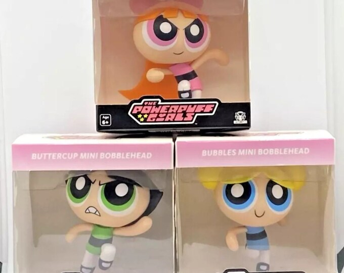 Culturefly Powerpuff Girls Blossom Buttercup Bubbles Mini Bobble Head ...