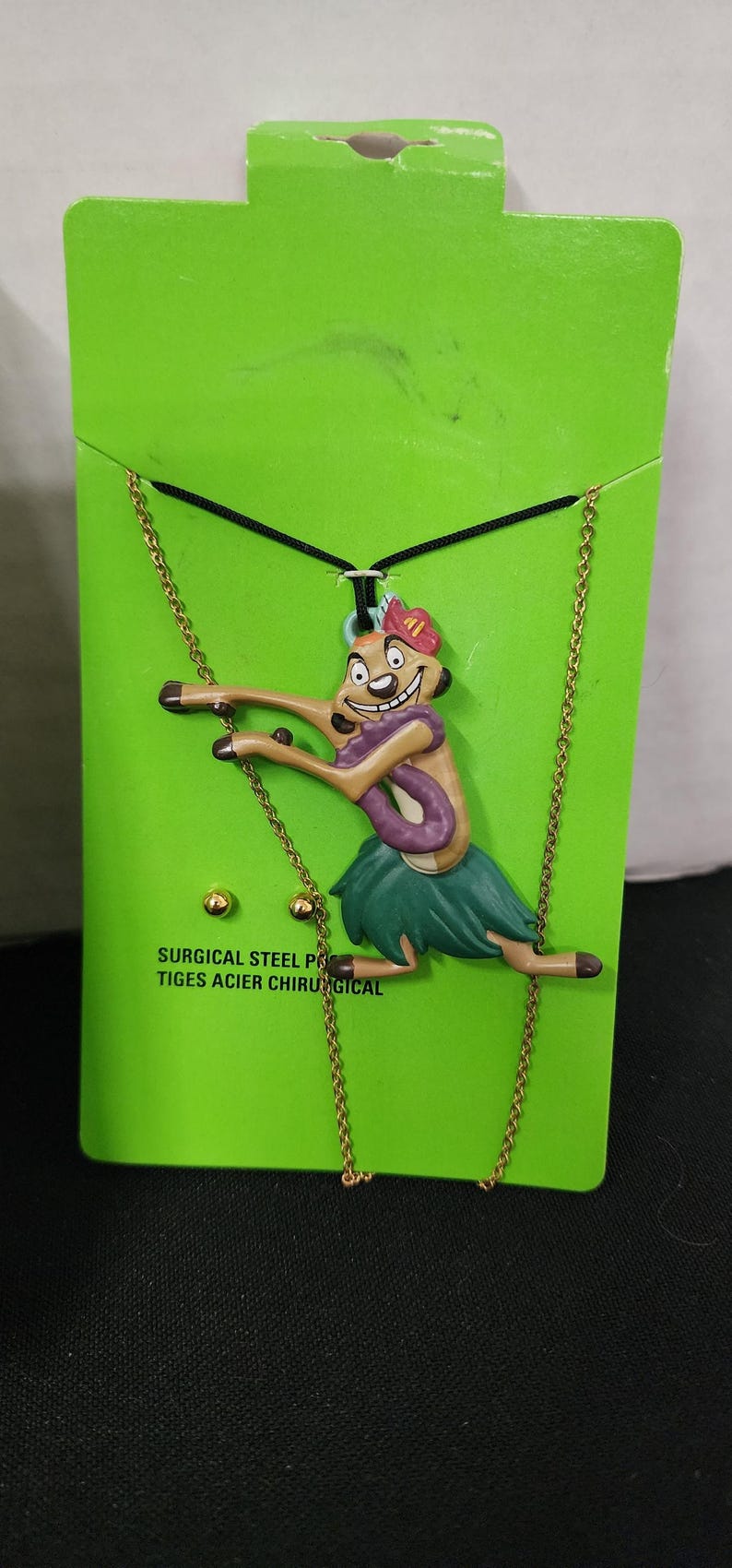 Disney the Lion King Dancing Hula Timon Necklace and Earrings Set New ...