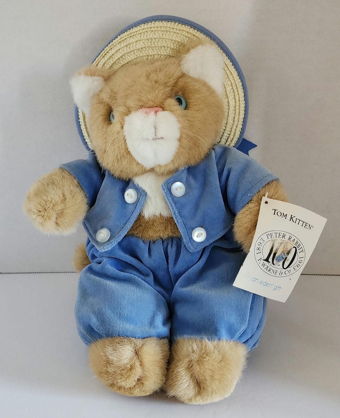 Peter Rabbit Beatrix Potter Tom Kitten 10" Plush by EDEN Frederick ...