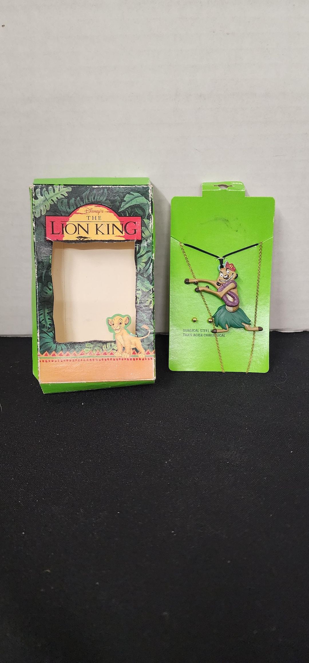 Disney the Lion King Dancing Hula Timon Necklace and Earrings Set New ...