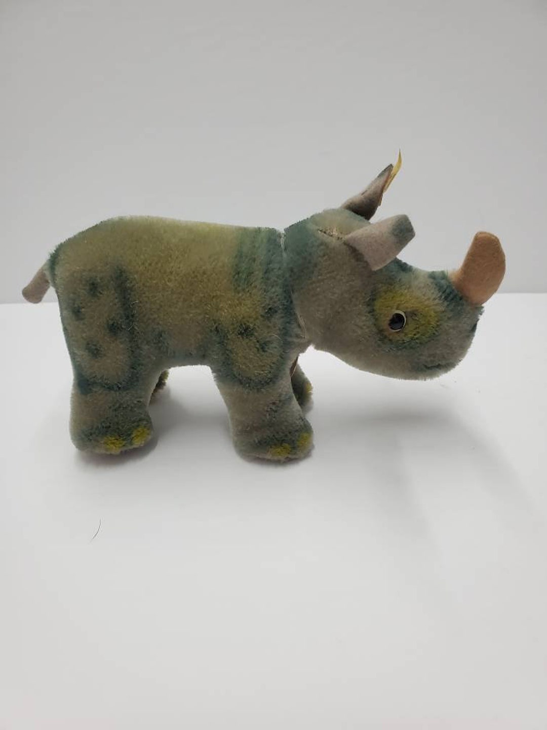 Vintqge 1960's Steiff Nosy the Rhino With Neck Tag and Ear Button - Etsy