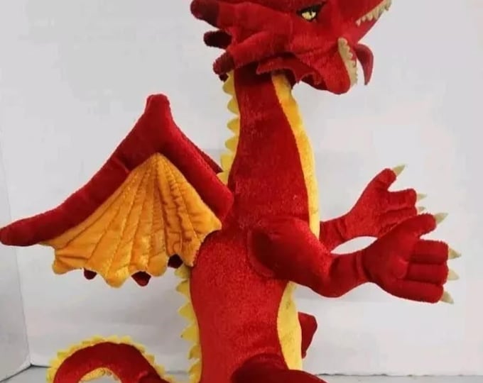 Vintage 9" Plush Dakin Purple Dragon - Etsy