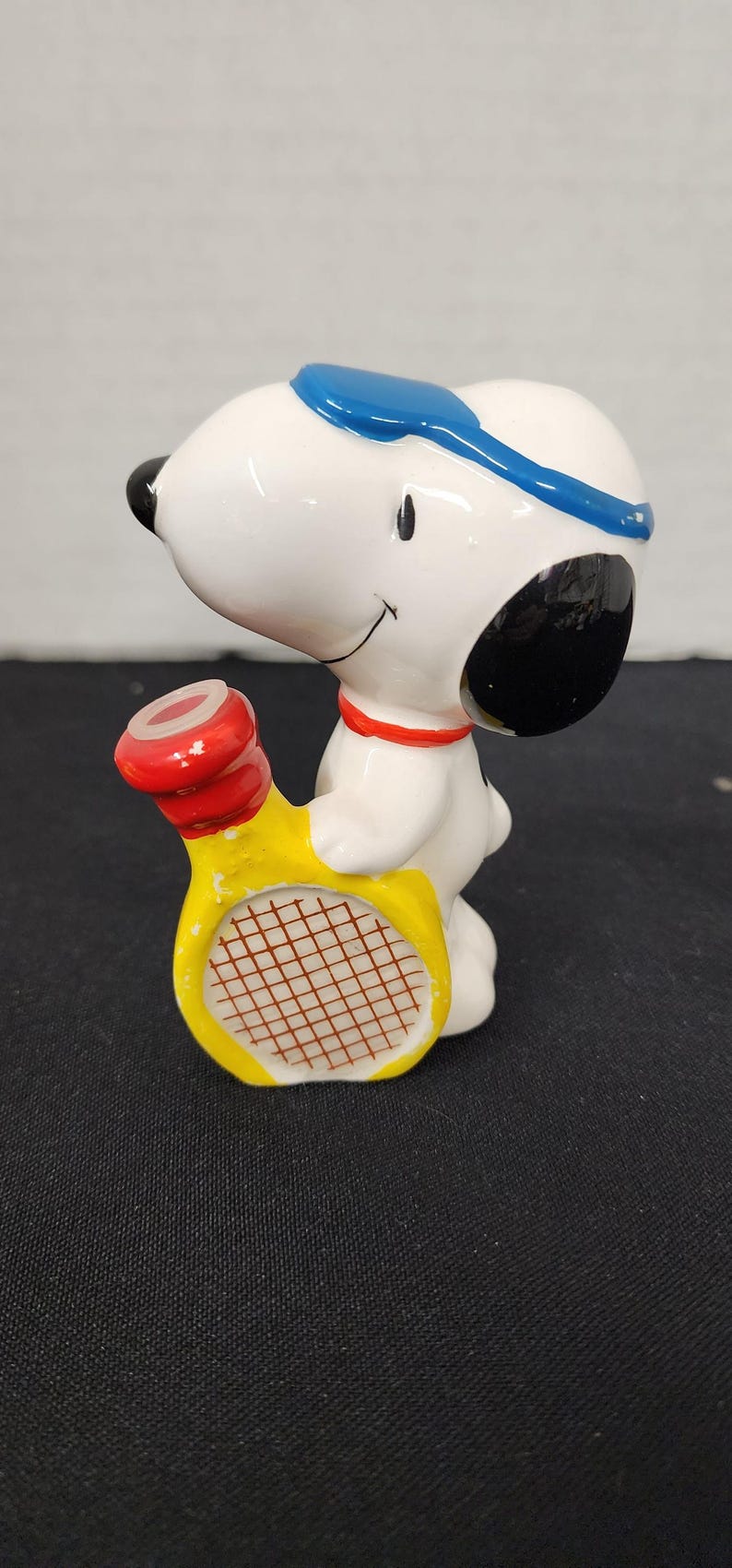 Vintage Snoopy Ceramic Tennis Player Figurine - Etsy