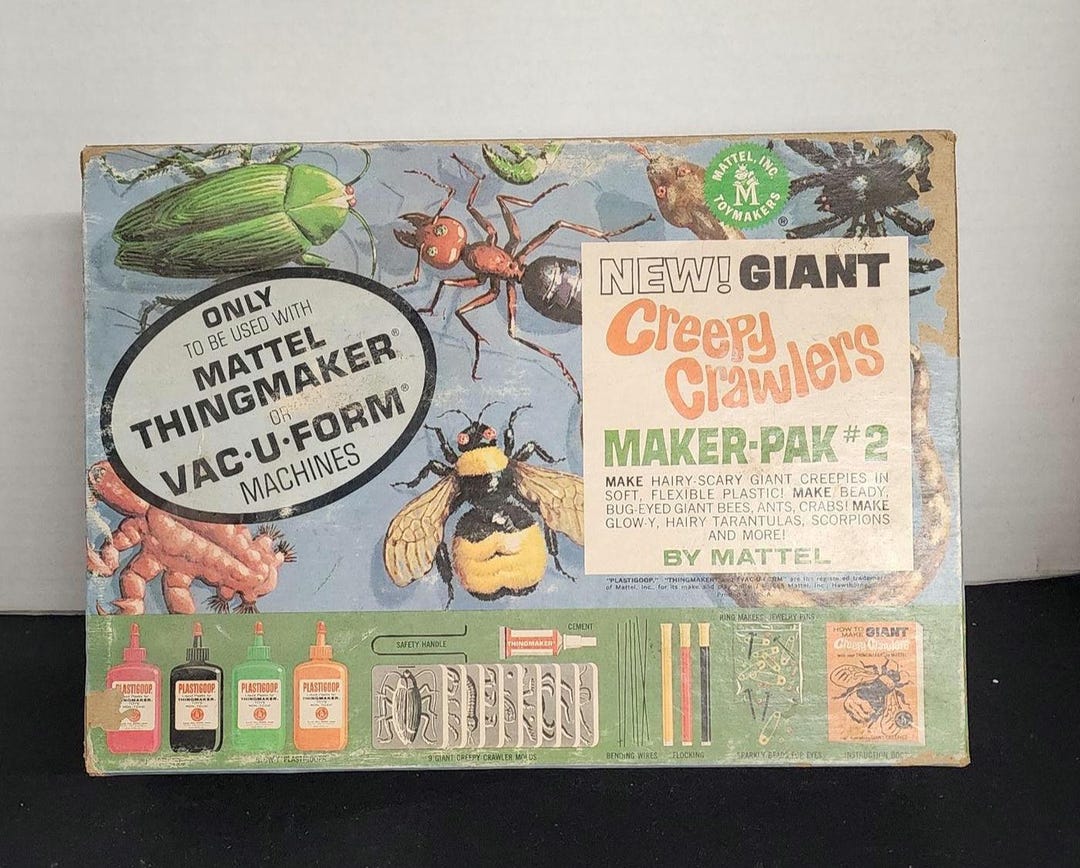 Vintage Mattel Creepy Crawlers Maker Pak 2 With Box and Molds - Etsy