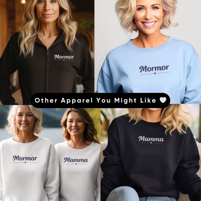 Embroidered Bestemor Zip up Hoodie: Scandinavian Grandma Gift - Etsy