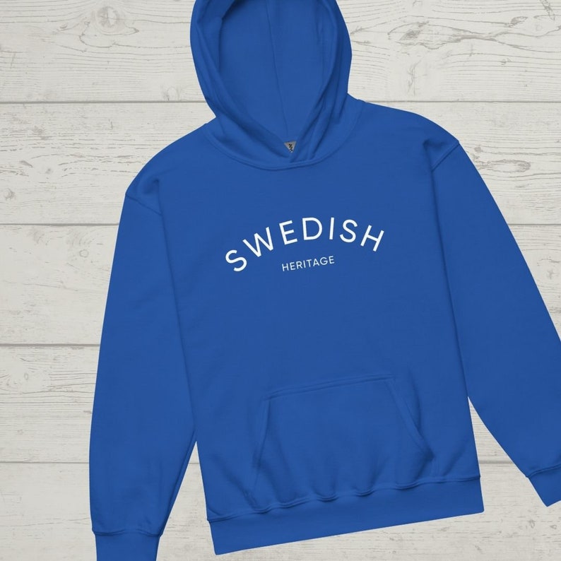 Swedish Hoodie for Kids: Unisex Scandinavian Heritage Sweatshirt - Etsy