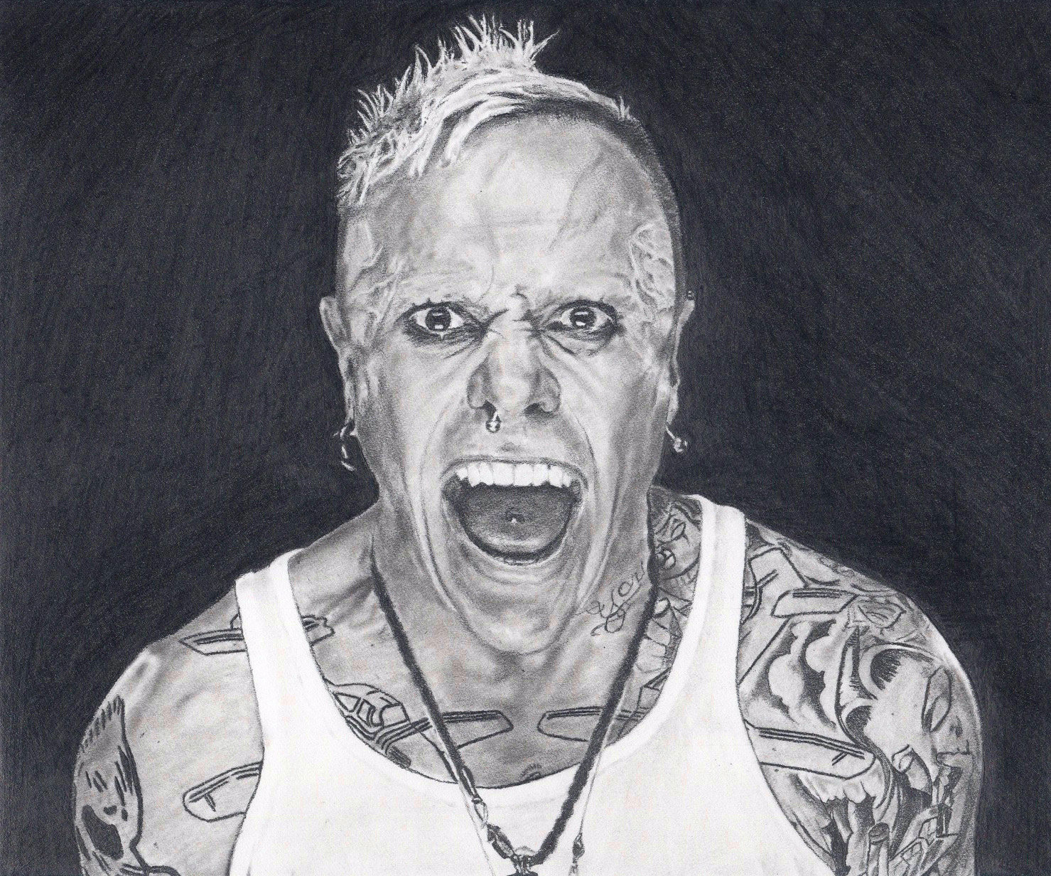 Keith Flint Original Graphite Drawing Portrait - Etsy UK